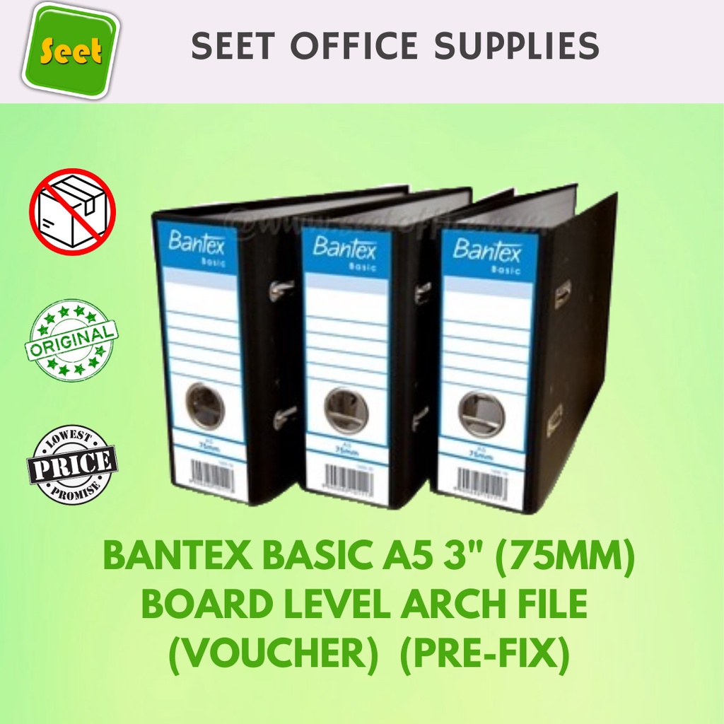 BANTEX BASIC A5 3" (75MM) BOARD LEVEL ARCH FILE(VOUCHER) (PRE-FIX ...