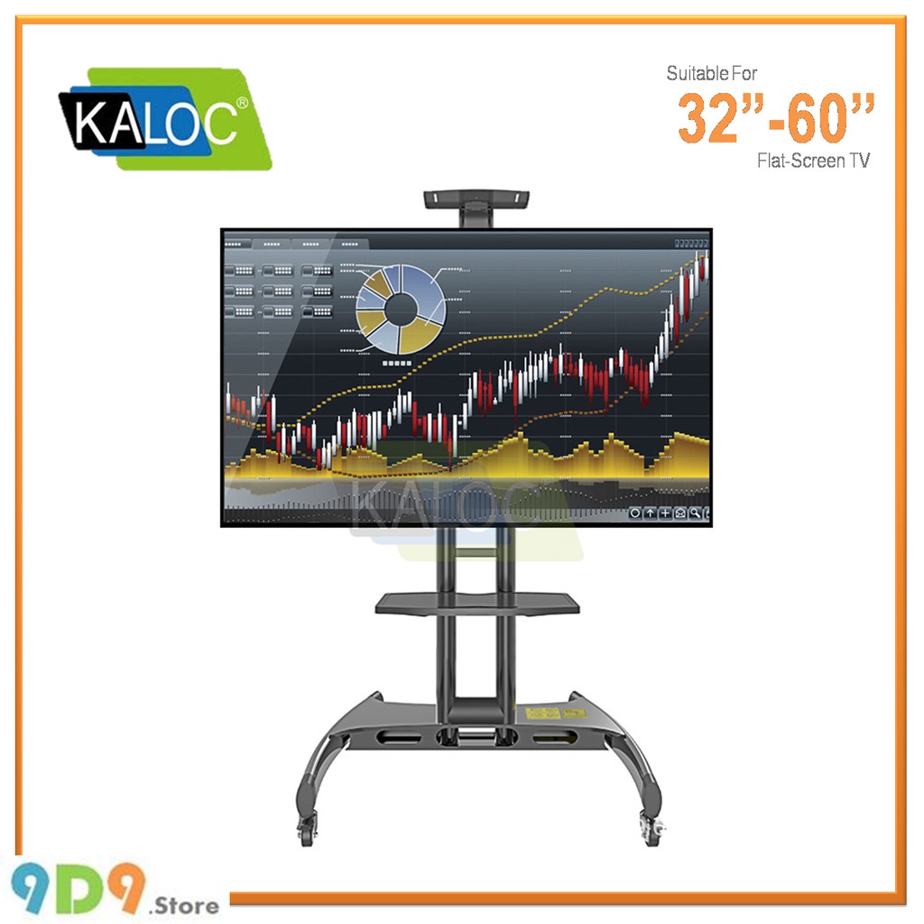 KALOC KLC-150 32''~60'' Heavy-Duty LED LCD TV Cart Mobile Stand Floor ...