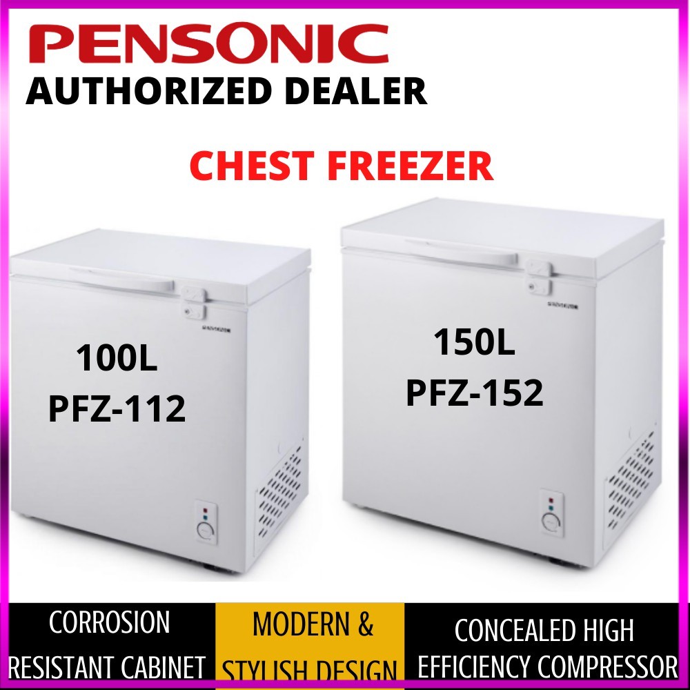 PENSONIC CHEST FREEZER 100L PFZ-112 150L PFZ-152 AIS PETI BEKU | Shopee ...