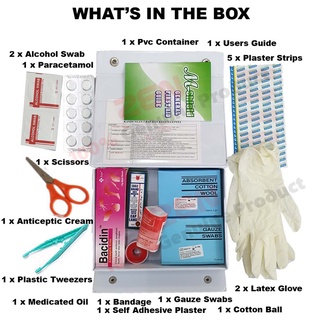 First Aid Kit Box Set Peti Kecemasan (15items)(17cmX13cmX4.5cm ...