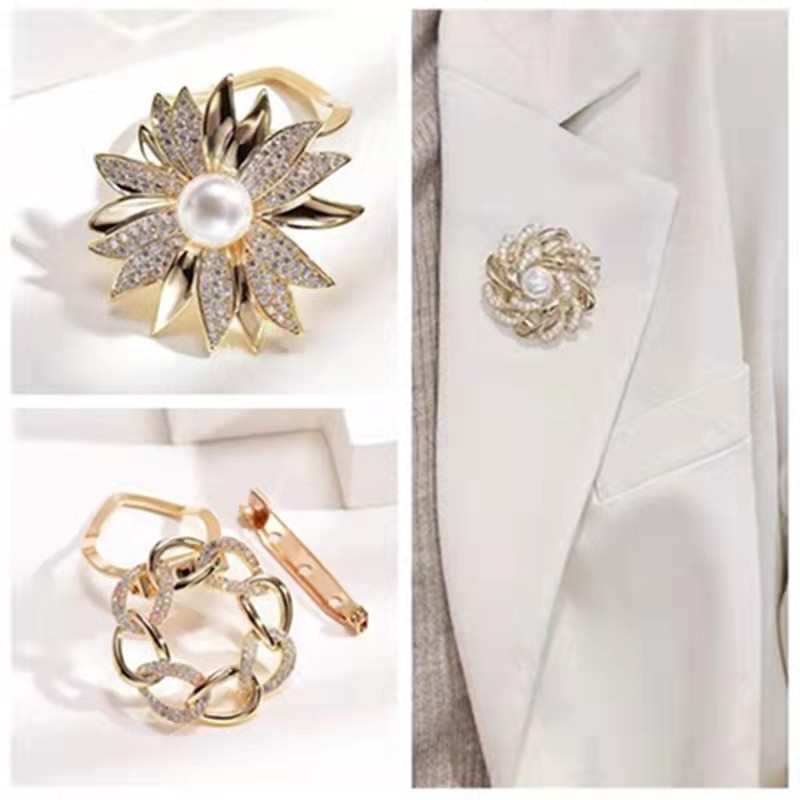 Multi-use High Polished Brooch Ring Tudung Bawal Scarf Ring Scarf ...
