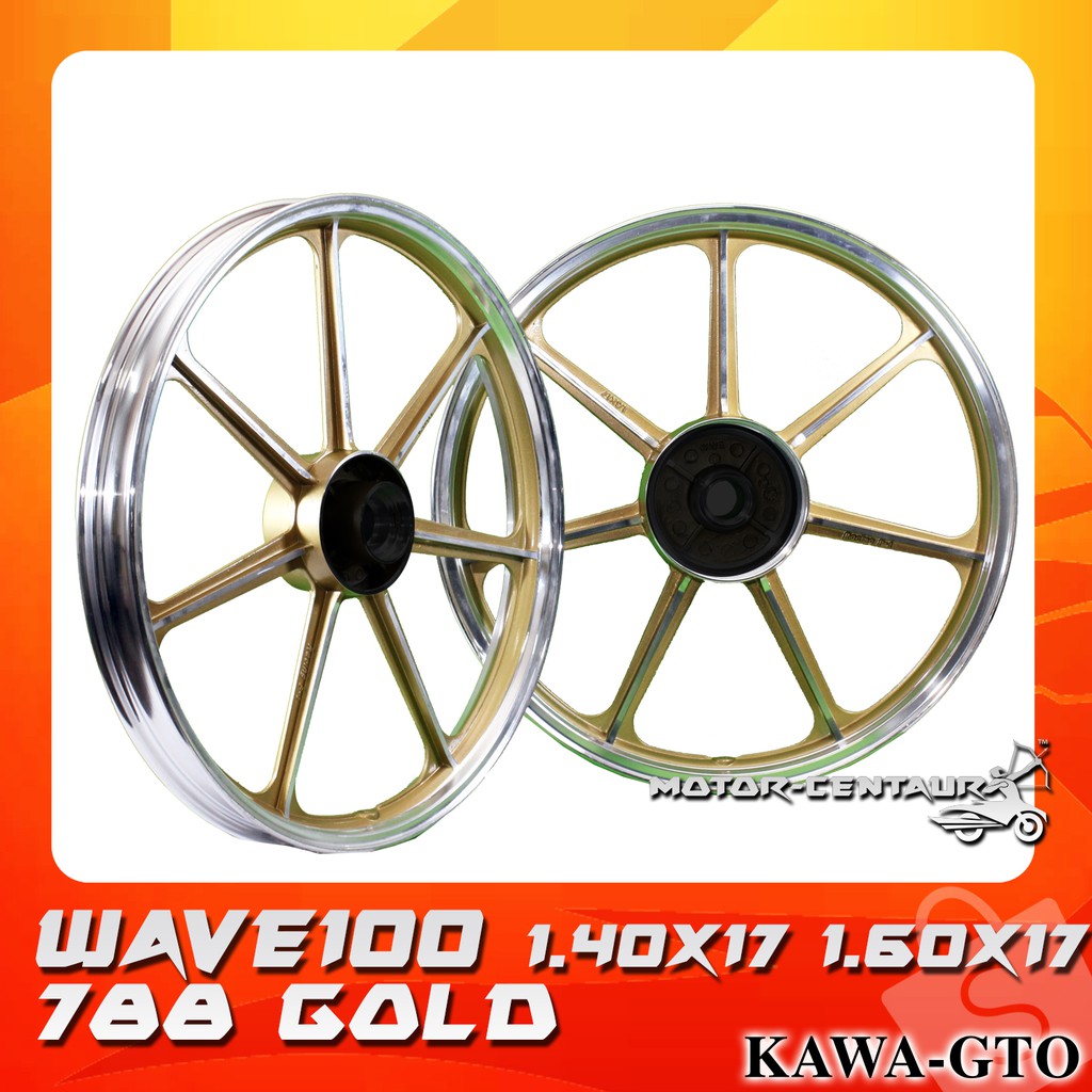 RIM MOTOSIKAL KAWA-GTO SPORT RIMS 788 1.40X17(DRUM, F) 1.60X17(DRUM, R ...