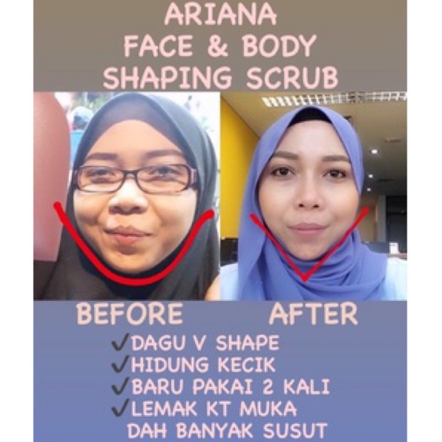 Ariana Face Body Shaping Scrub Belvya Dagu Runcing V shape Hidung ...