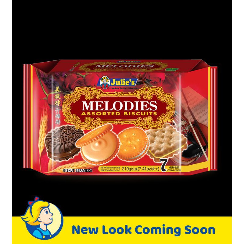 [TKM] Julie's MELODIES ASSORTED BISCUITS 210g ( Inside 7 Convi-Packs ...