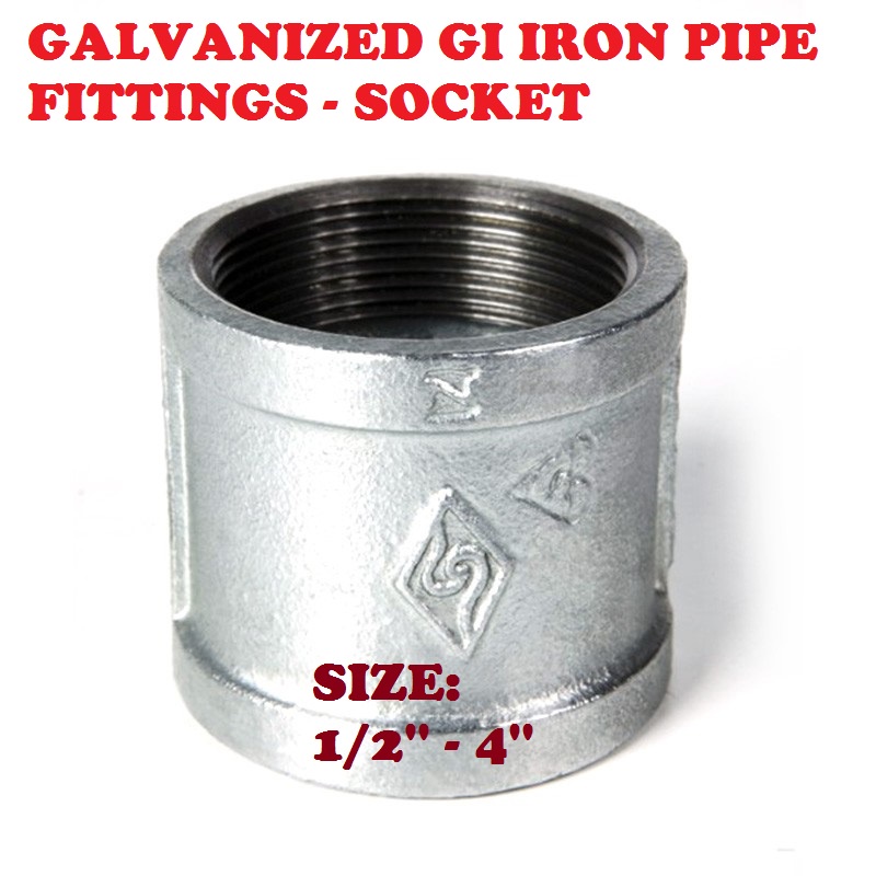 [READY STOCKS] 1/2" - 2" GI SOCKET/ GALVANISED IRON SOCKET PIPE/ GI ...