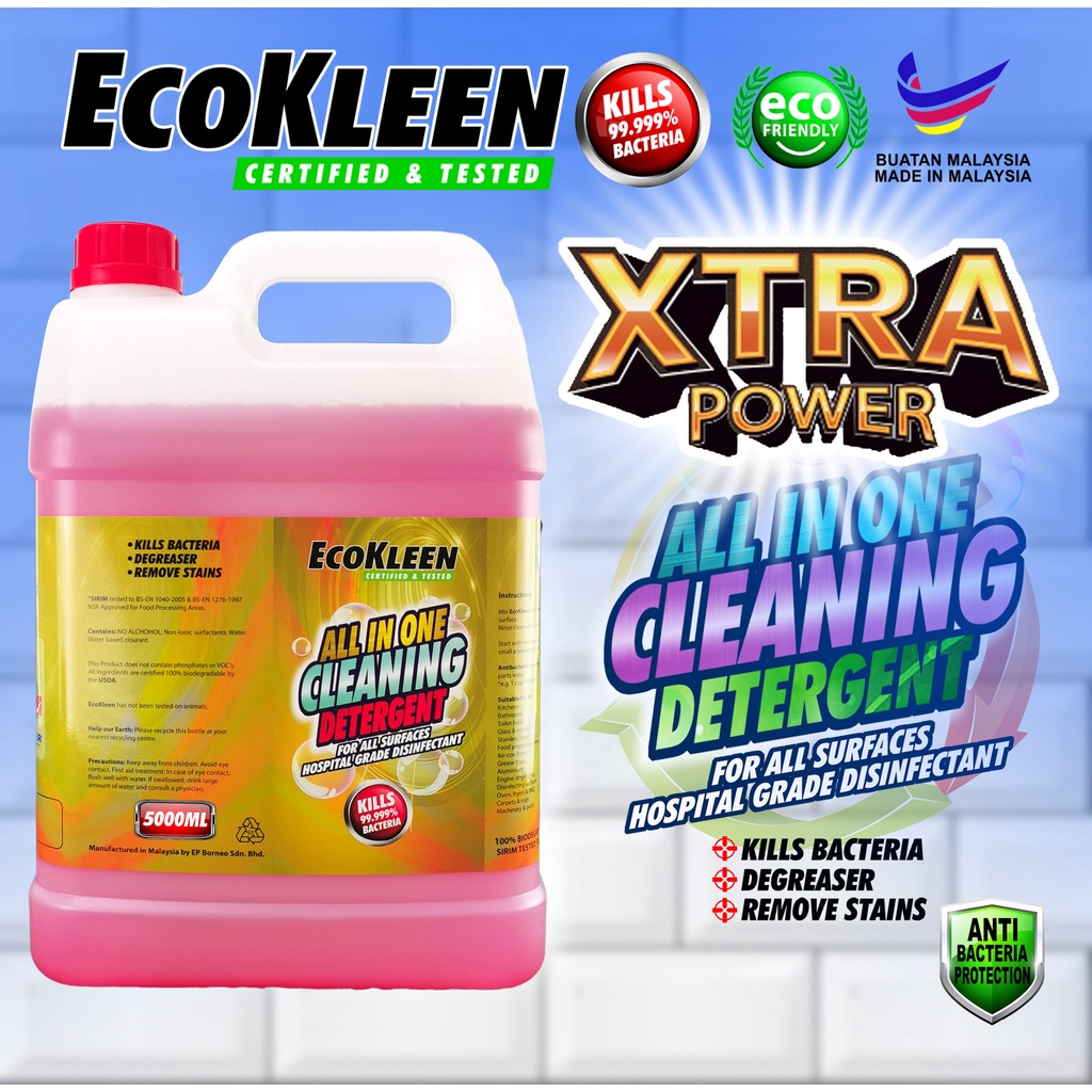 Eco Kleen All In One Anti Bacteria Cleaning Detergent - Extra Power ...