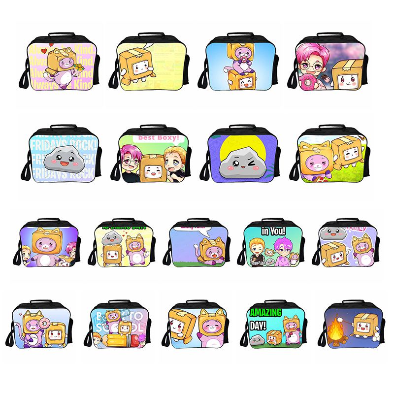 Lankybox Lunch Box Bag Children Cartoon Insulated Keep Cold Warm Picnic ...