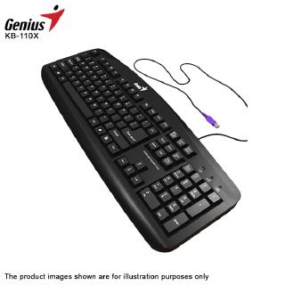 Genius KB-110X Value PS2 Desktop Keyboard - PS/2 port Black Windows XP ...