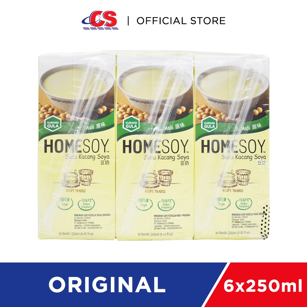HOMESOY Original Soya Milk 6x250ml | Shopee Malaysia