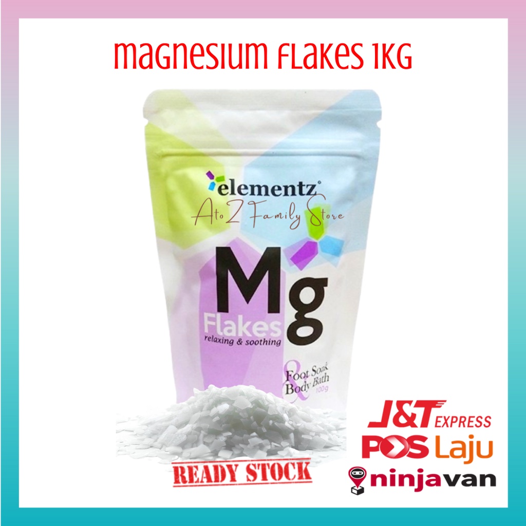 ELEMENTZ Magnesium Flakes Foot Soak And Body Bath 1kg | Shopee Malaysia