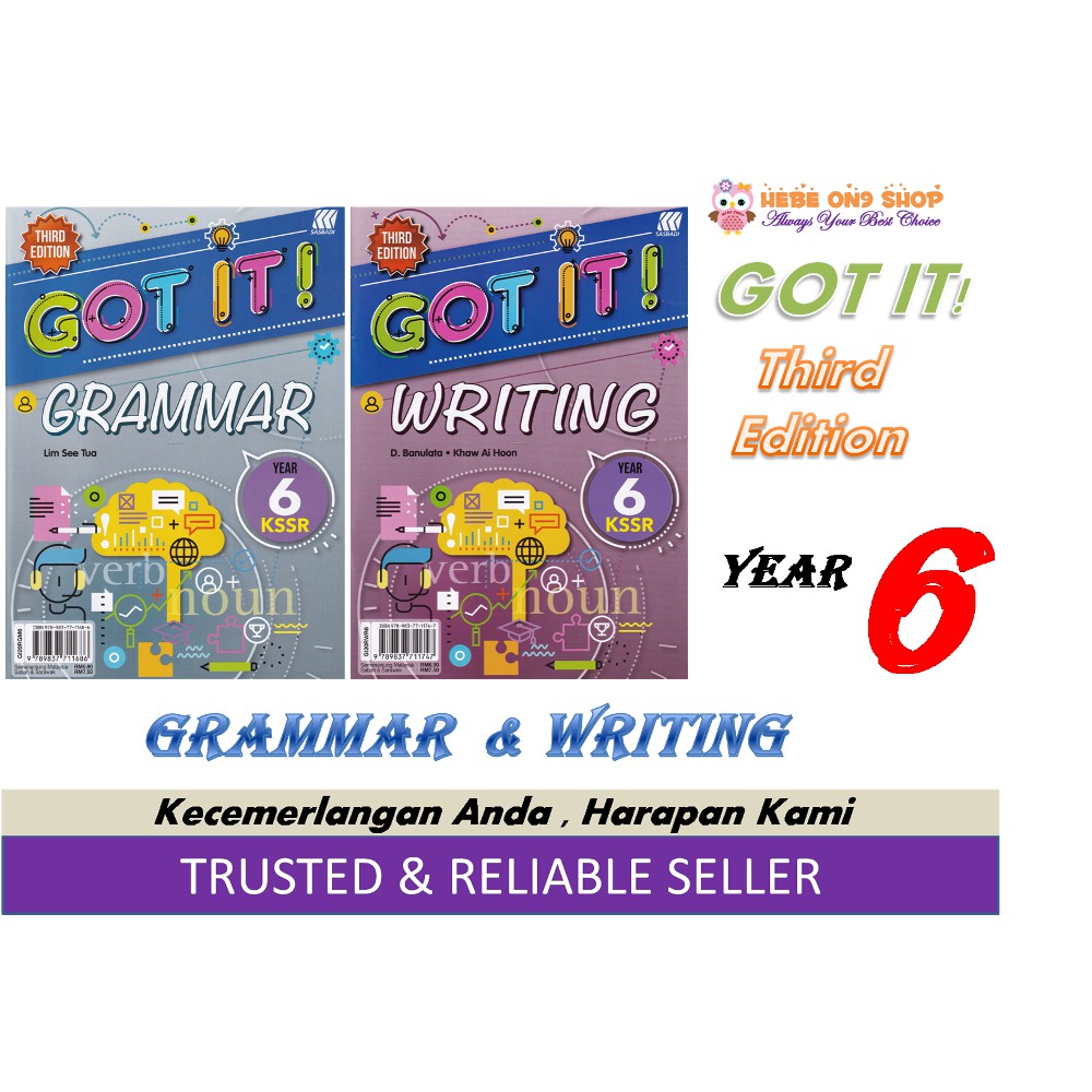 Buku Latihan Grammar / Writing Tahun 6 - Got it ! Writing Book & Grammar Book Year 6 Sasbadi ...