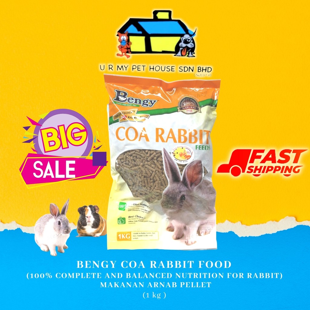 Bengy Coa Rabbit Food 1kg (100% complete and balanced nutrition for ...