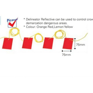 PVC REFLECTIVE DELINEATOR ROPE DELINEATOR STRING RED & GREEN x 50m ...