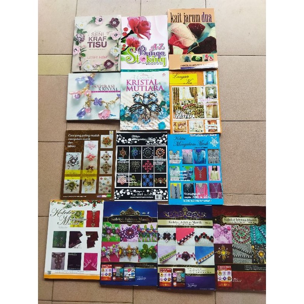 Buku DIY Kait,buku sulaman manik labuci,buku kain felt,buku stocking ...