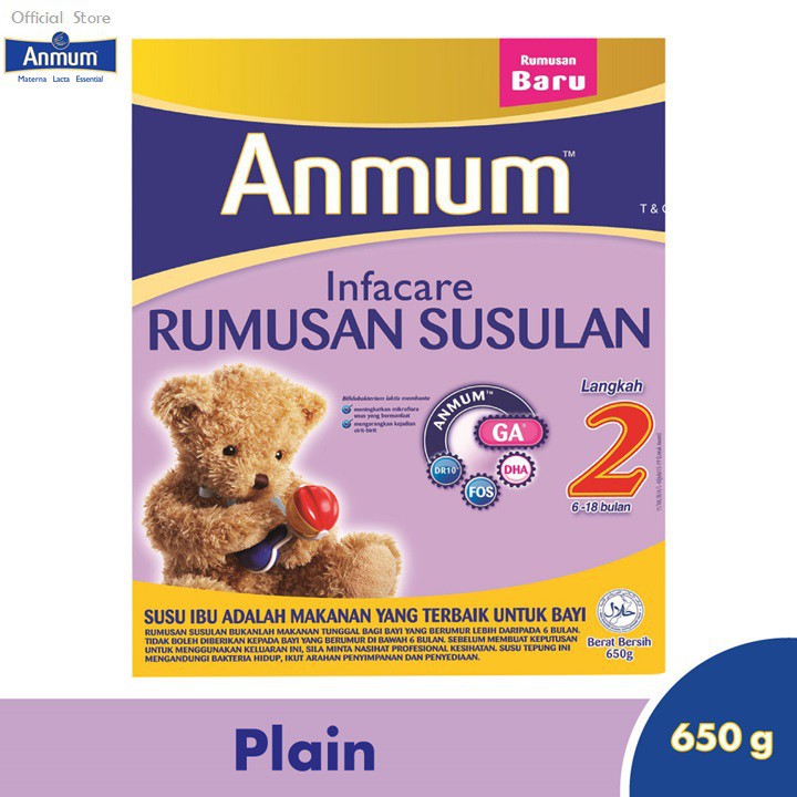 Anmum Infacare Step 2 Infant Milk Formula Powder Plain 650g | Shopee ...