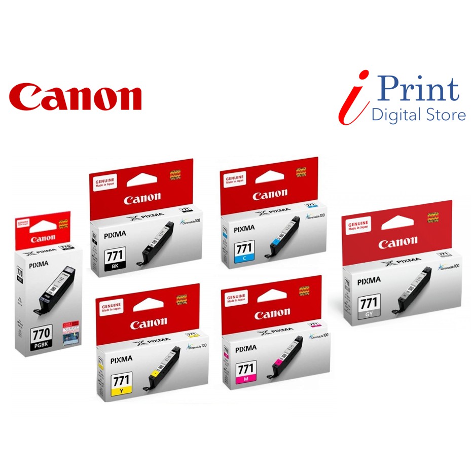 CANON PGI-770 / CLI-771 BLACK/CYAN/MAGENTA/YELLOW INK CARTRIDGE [100% ORIGINAL] | Shopee Malaysia