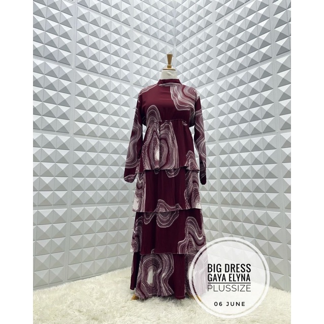 NEW DRESS BERTINGKAT LAYER PLUS SIZE 50 MUSLIMAH FASHION | Shopee Malaysia