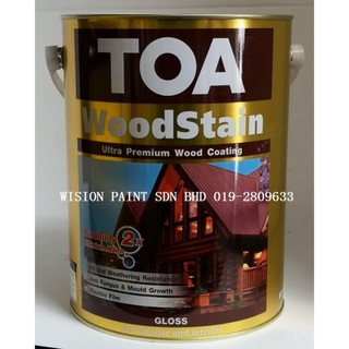5 Litre ( 5L TOA Woodstain Gloss ) Interior & Exterior Wood Paint Wood ...