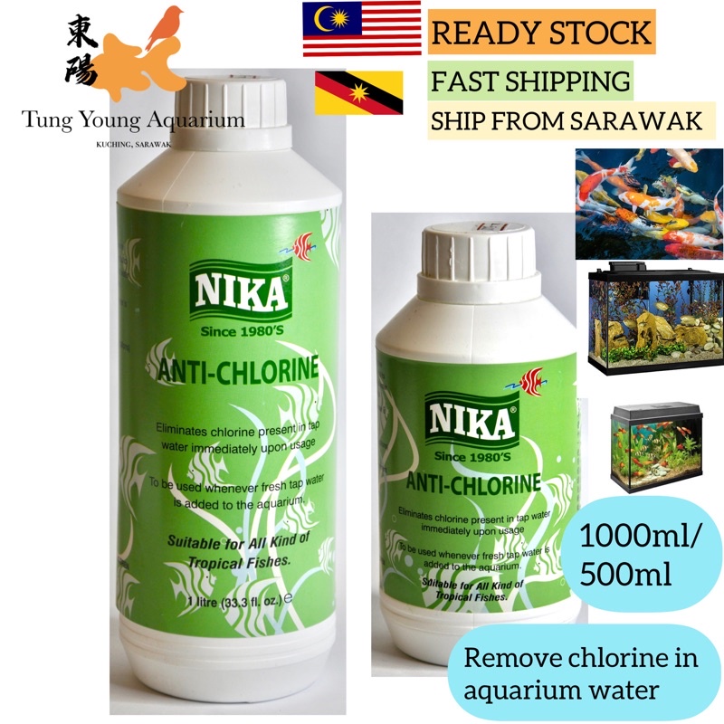 Nika Anti-Chlorine Solution Remove Chlorine Aquarium Pet Fish Eliminate ...