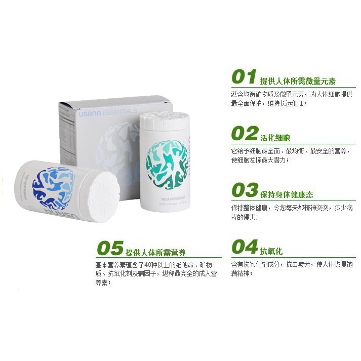 USANA 细胞基本营养素套装 CellSentials Core Minerals Plus + Vita AO (100%ORI ...
