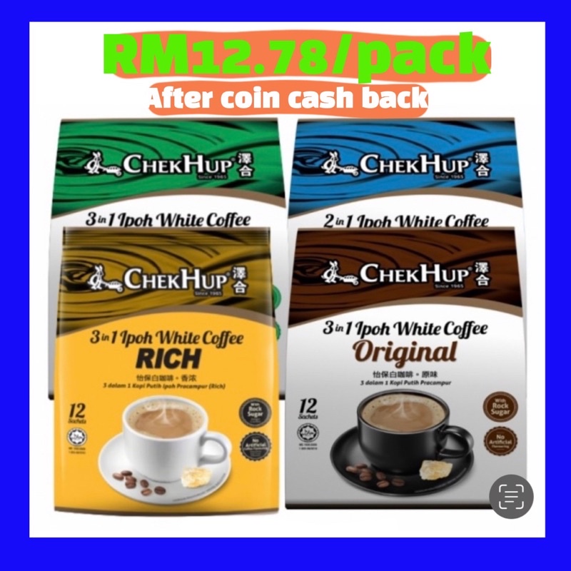 [READY STOCK] Chek Hup White Coffee [ORIGINAL /2IN1 / RICH / LESS SWEE ...