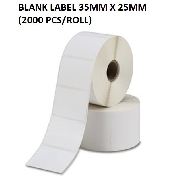 Barcode Sticker Label 35mm x 25mm (2000 pcs per roll) / Sticker ...