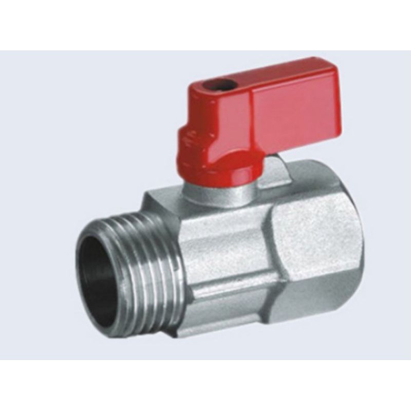 1/2" brass chrome mini ball valve male female threaded stop cock | BeeCost