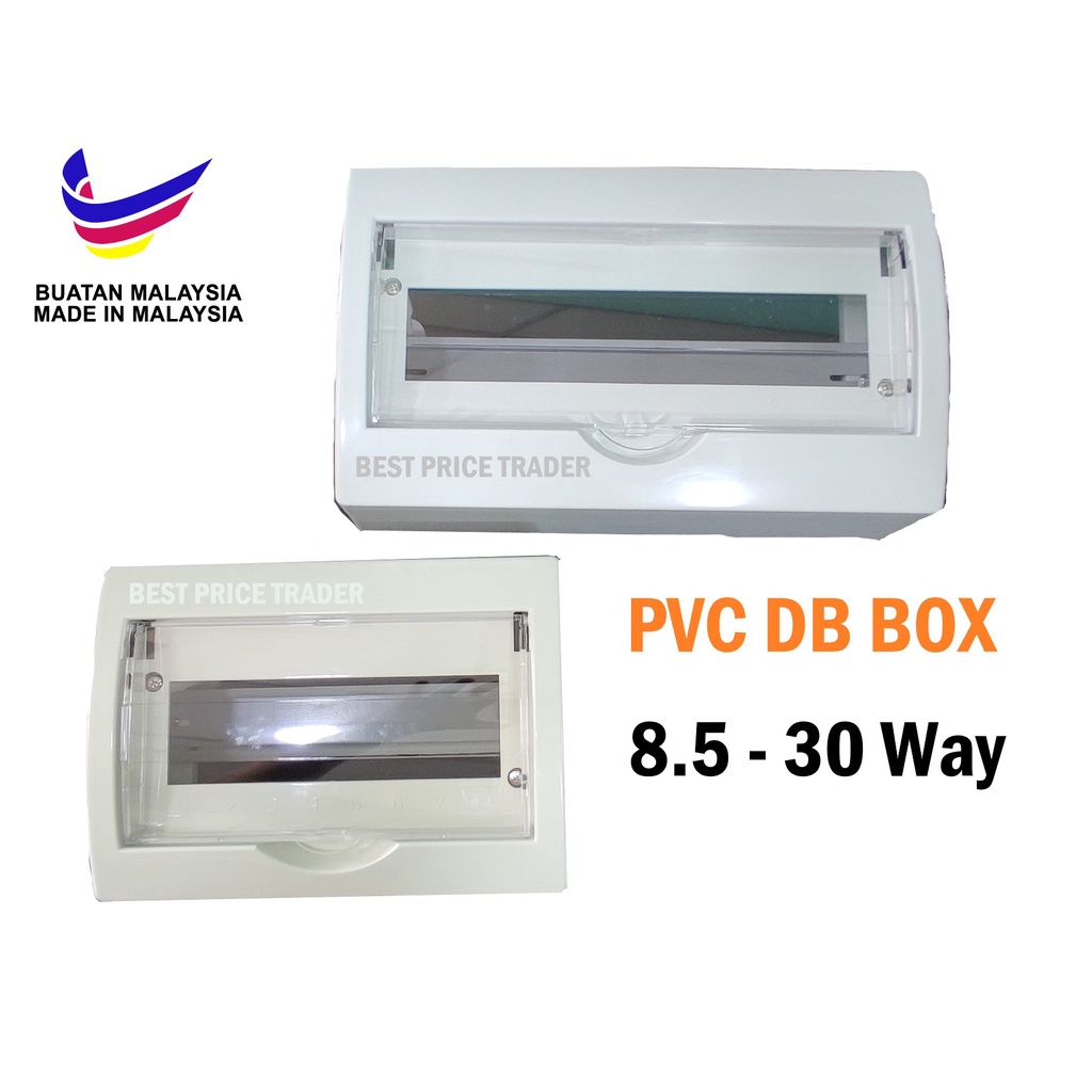 PVC MCB DB Box Transparent Door Standard MCB Distribution Box 8.5 - 30 ...
