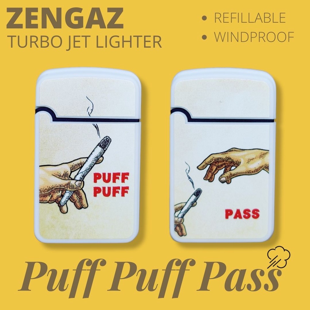 Puff Puff Pass Edition ZENGAZ LlGHTER Turbo Jet Flame Lighter | Shopee ...
