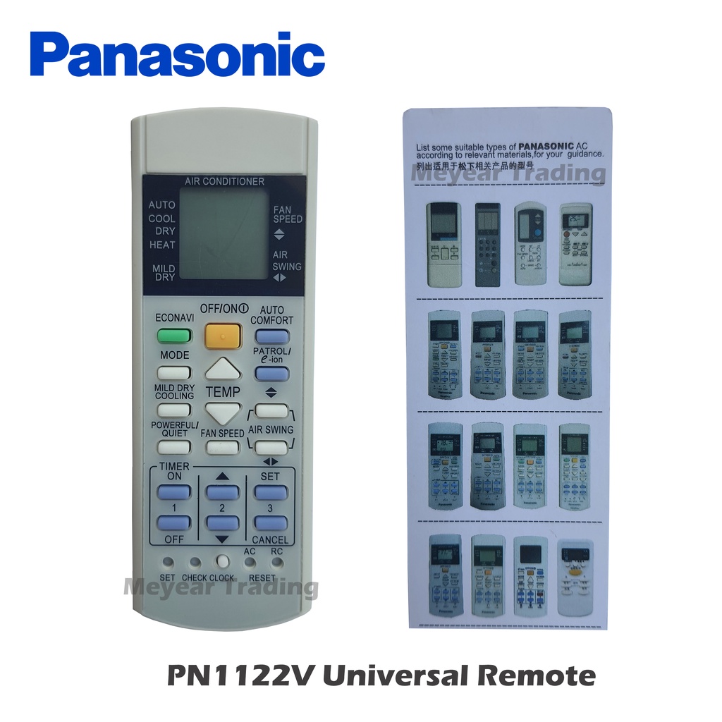 Panasonic A/C Aircond Remote Control PN1122V Aircon Air Conditioning ...