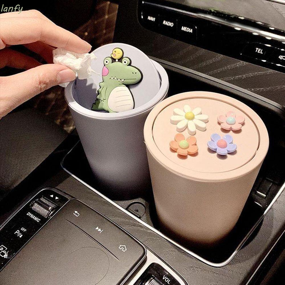 LANFY Car Trash Can Cute High Quality Vehicle Trash Bin Household Car ...