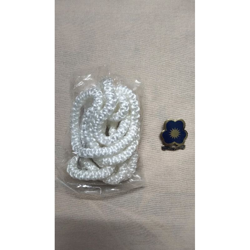 PRELOVED| Set tali putih/ tali wisel + pin pandu puteri tunas. aksesori ...