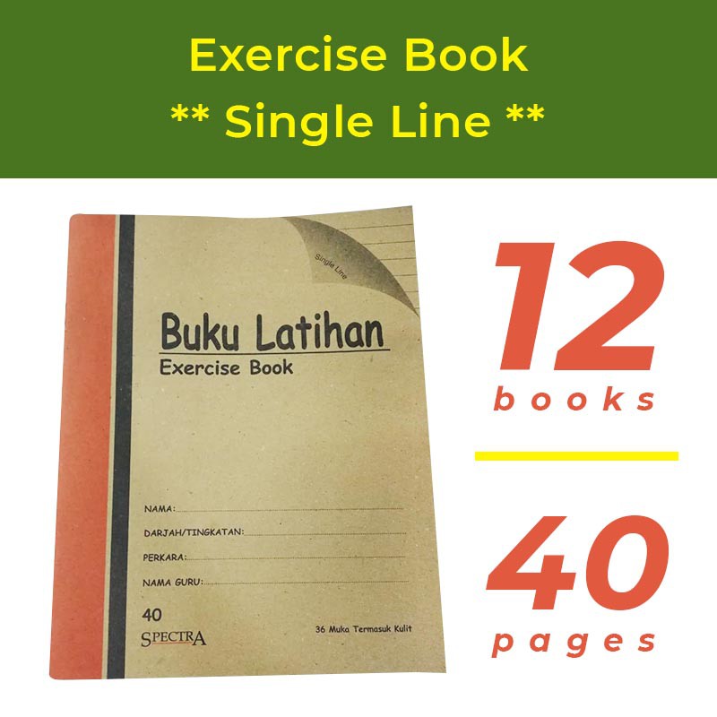 [ 12 Books ] Spectra Primary School Exercise Book Buku Latihan Single ...