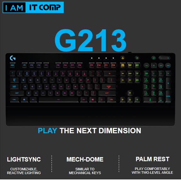Logitech G213 Prodigy RGB Gaming Keyboard with RGB Lighting, Spill ...