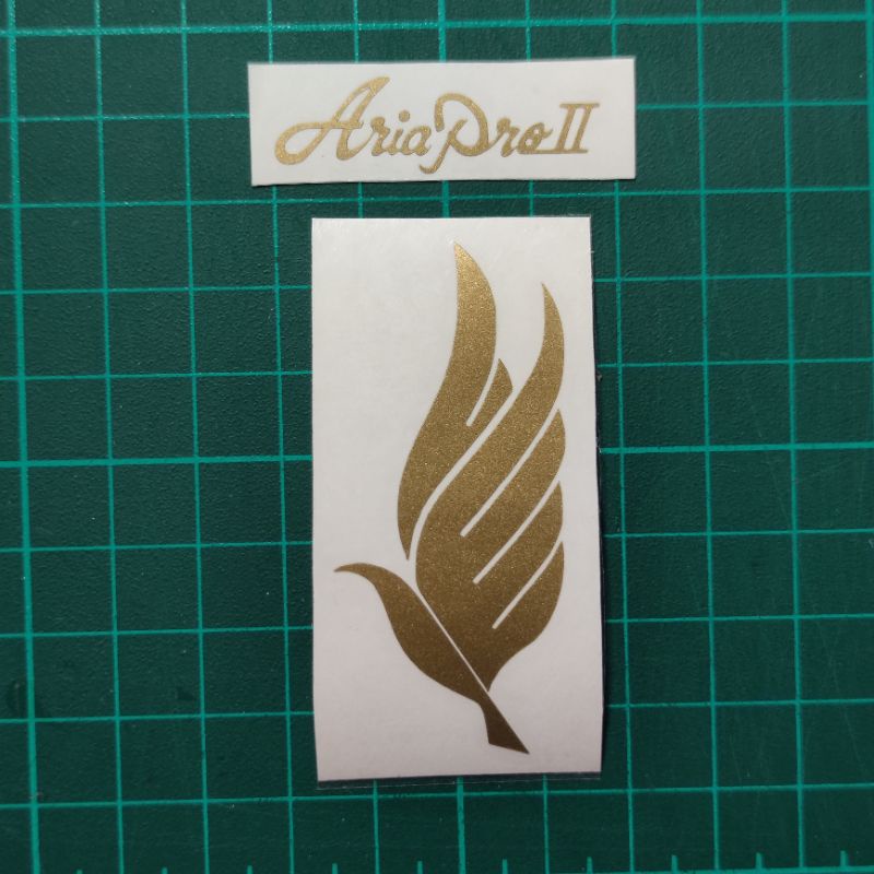 Aria Pro ii Supra headstock logo sticker decal gold | Shopee Malaysia