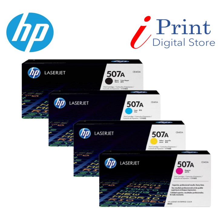 HP 507A / CE400A/ CE401A/ CE402A/ CE403A TONER CARTRIDGE [100% ORIGINAL ...