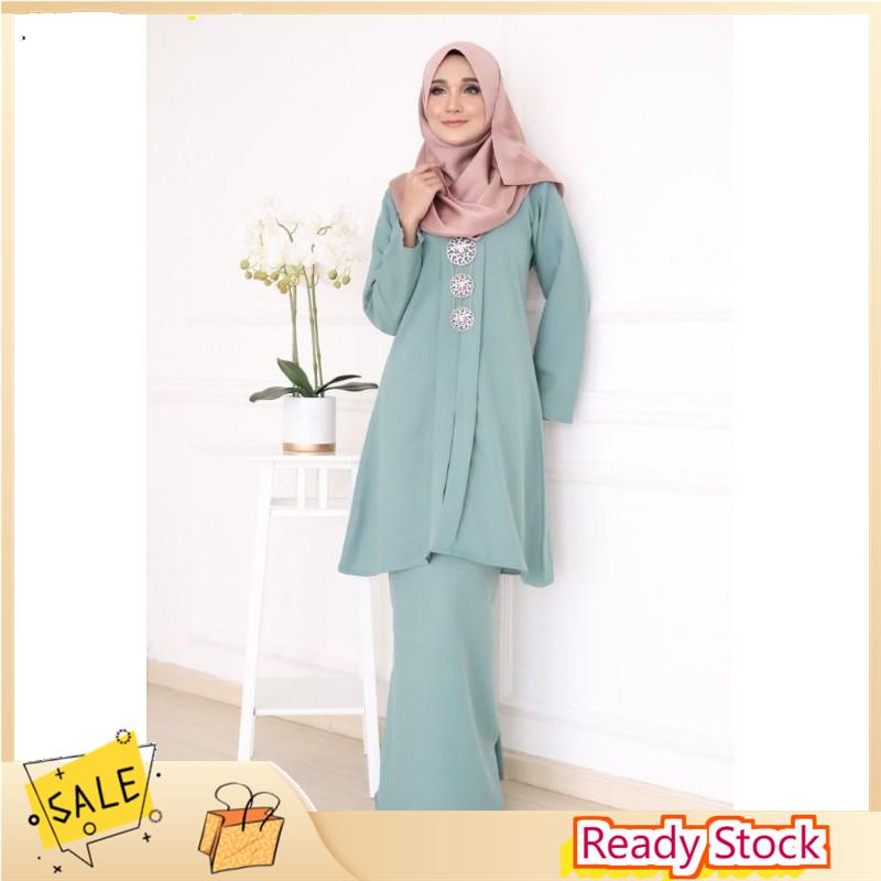KEBARUNG MUSLIMAH/KEBAYA LABUH/KEBARONG/PLAIN/KOSONG/IRONLESS/TANPA ...
