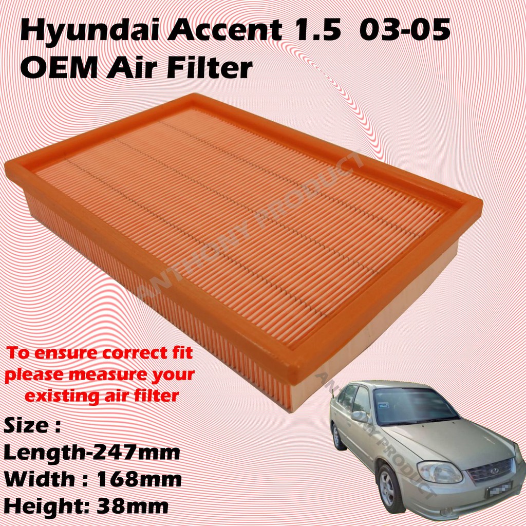 Hyundai Accent 1.5 Air Filter 28113-22600 | Shopee Malaysia