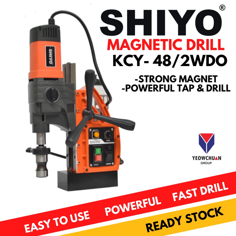 Shiyo, Magnetic Drill Machine,KCY – 48/2WDO, 1700W, Heavy Duty ...