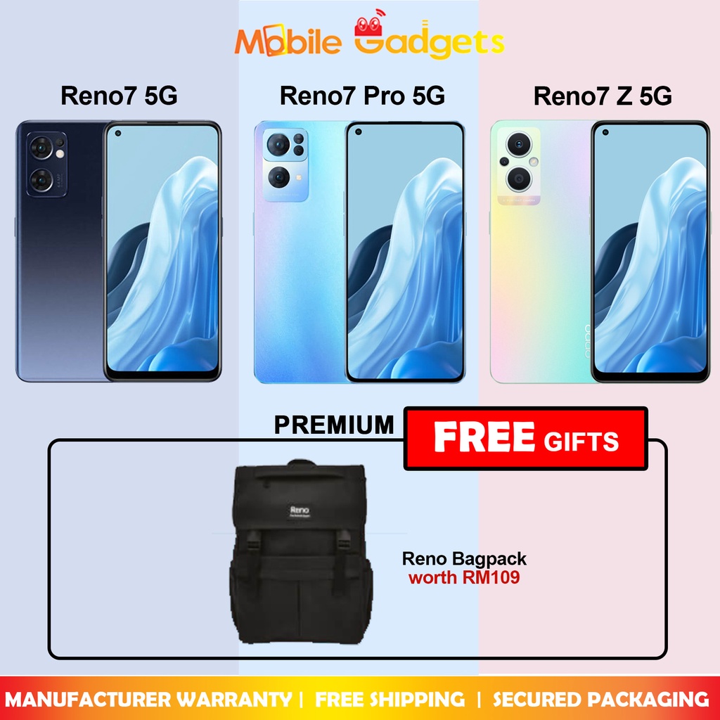 OPPO Reno 7 Z 5G [8+128GB] | Reno 7 5G [8+256GB] | OPPO Reno7 Pro 5G ...