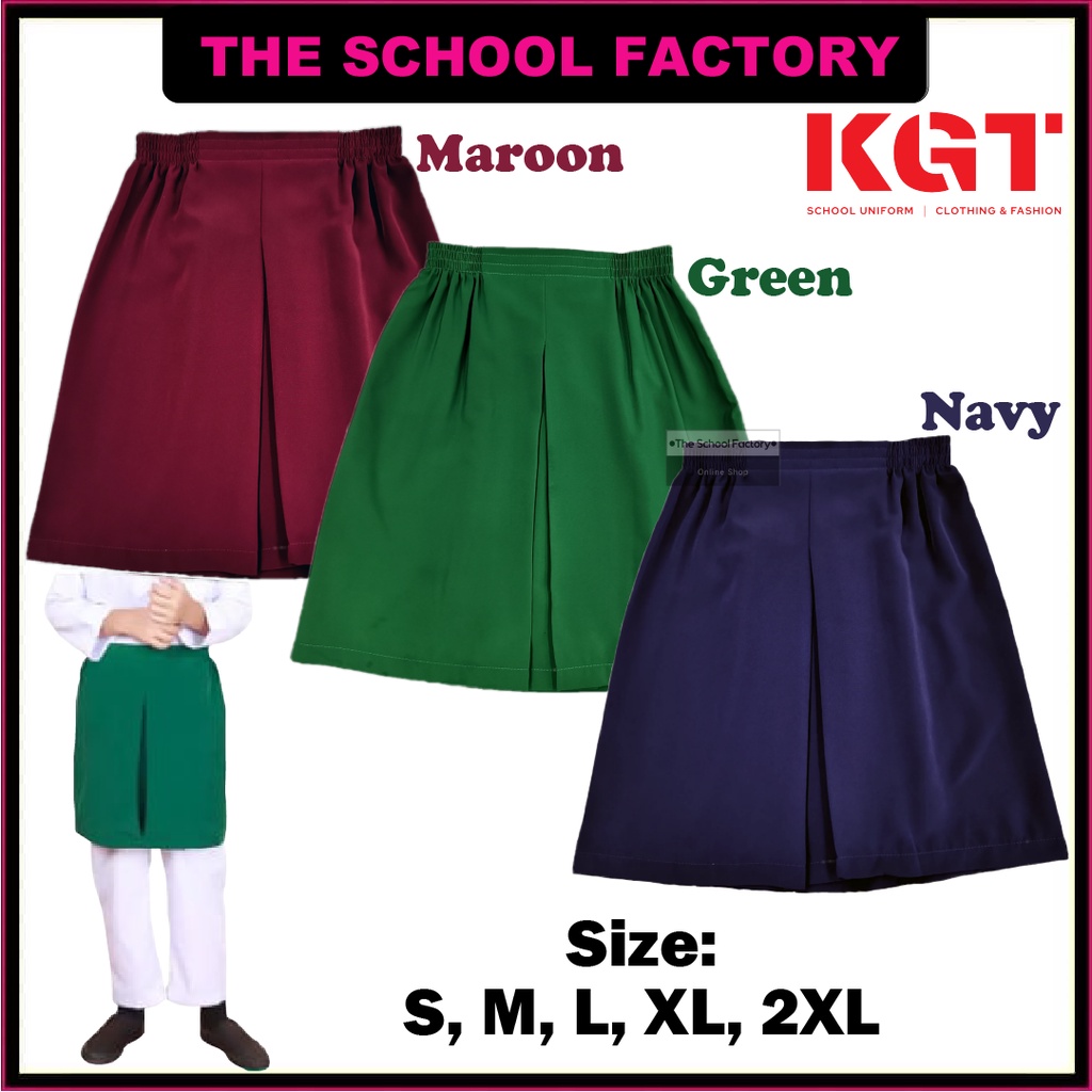 KGT Samping Sekolah Samping Hijau Maroon Navy Blue Pinggang Separuh ...
