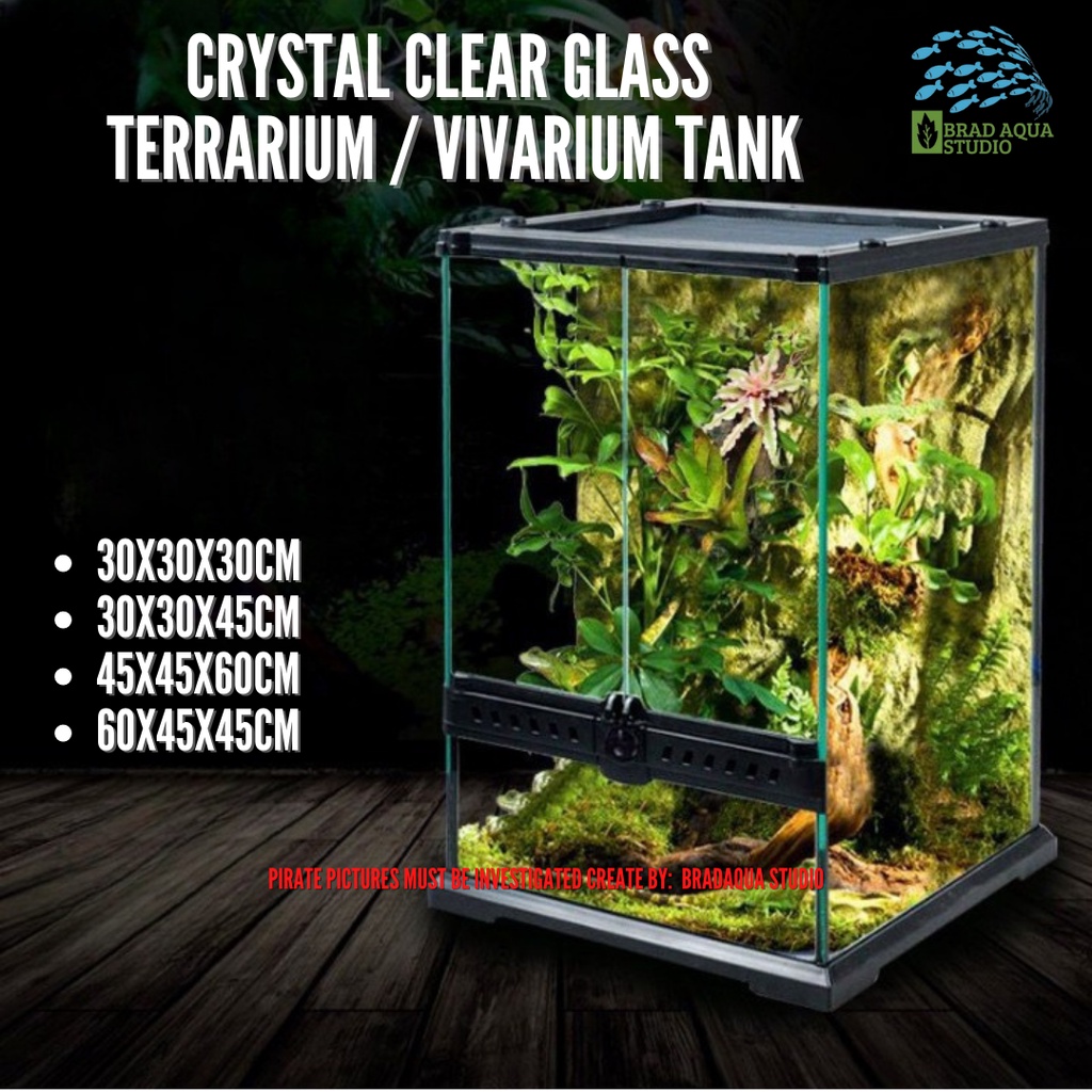 Crystal Clear Glass Terrarium / Vivarium Tank | Shopee Malaysia