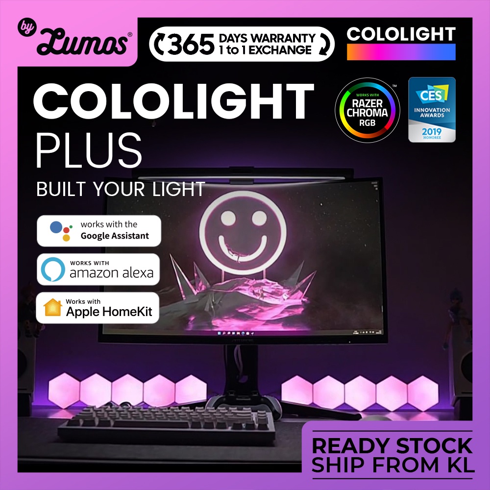 COLOLIGHT PLUS PLUS RGB Light Pro 16m Colors Creative Geometry Assembly ...