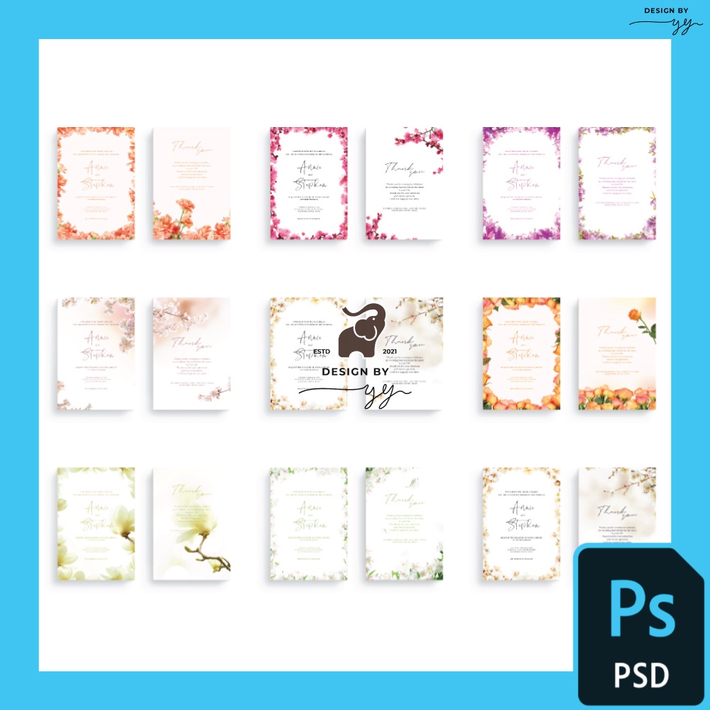 250 photoshop modern wedding card template premium template psd kad ...