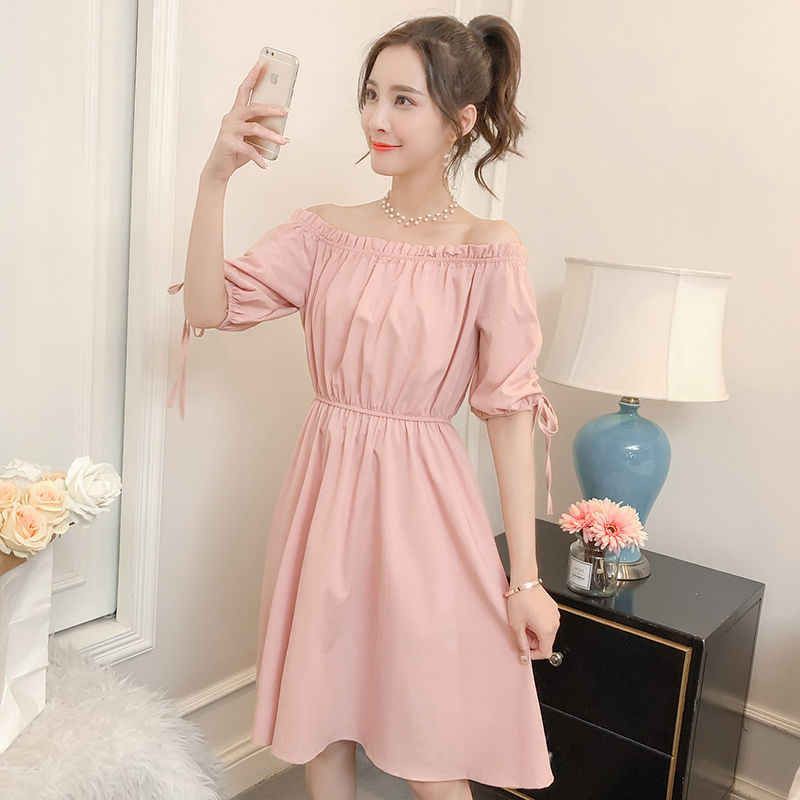 Off Shoulder Pink Dress | Shopee Malaysia