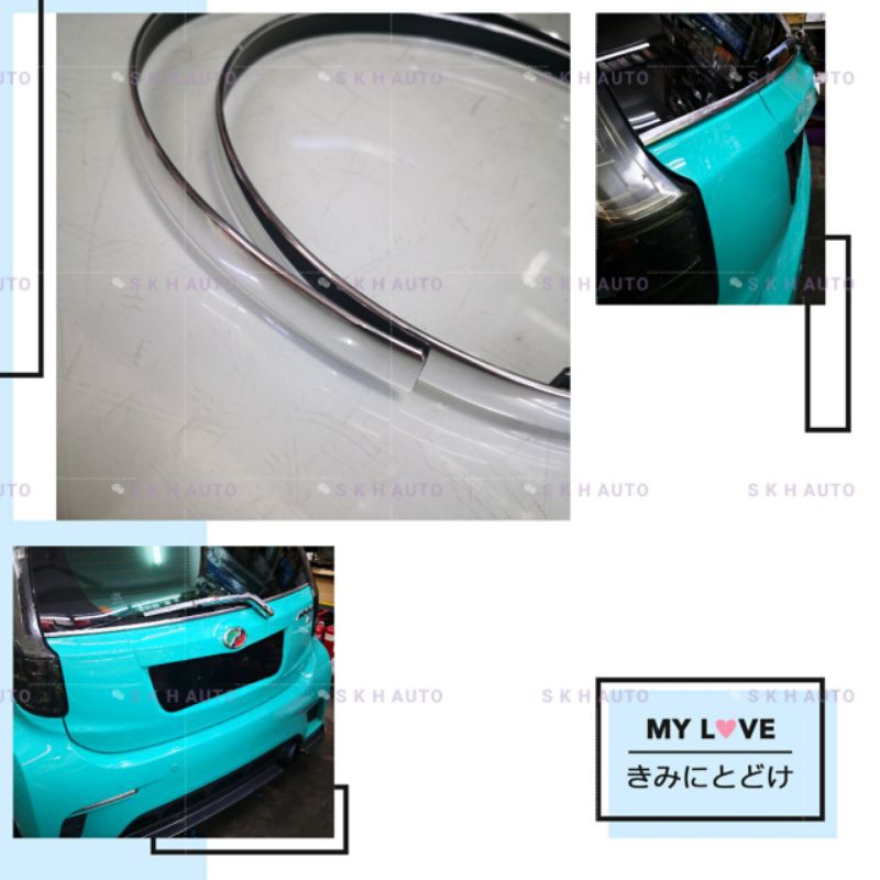 perodua myvi icon / myvi lagi best 2011-2017 rear boot / bonet chrome ...