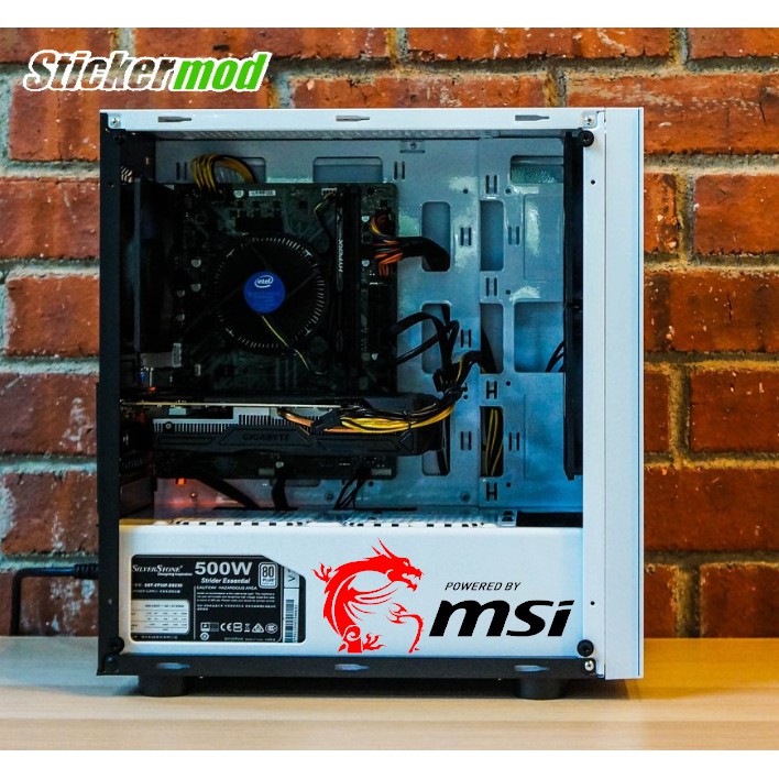 StickerMod Universal PSU Cover Powered by MSI Decal Sticker (no ...