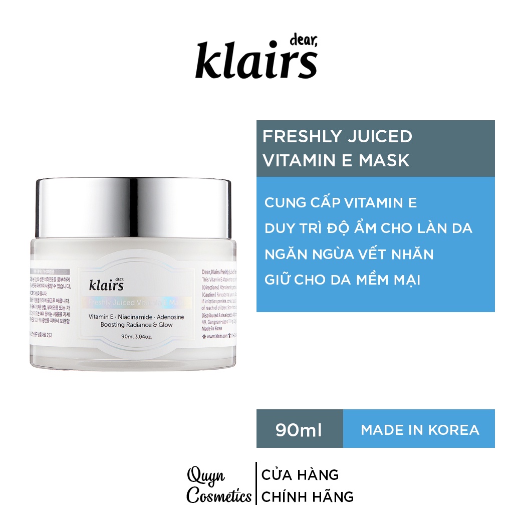 Klairs Freshly Juiced Vitamin E Mask 90ml | Shopee Malaysia