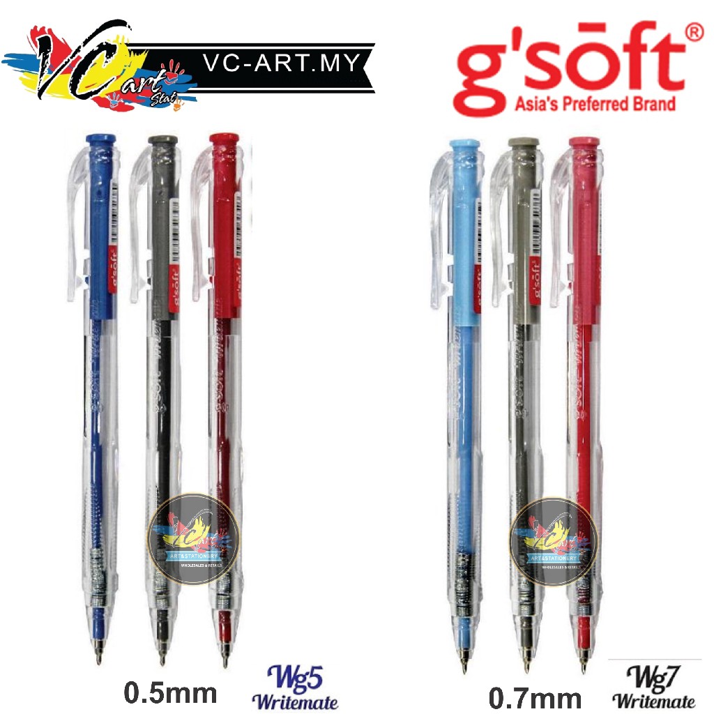 G'Soft WG5 / WG7 Retractable Ball Pen (0.5mm / 0.7mm) | Shopee Malaysia