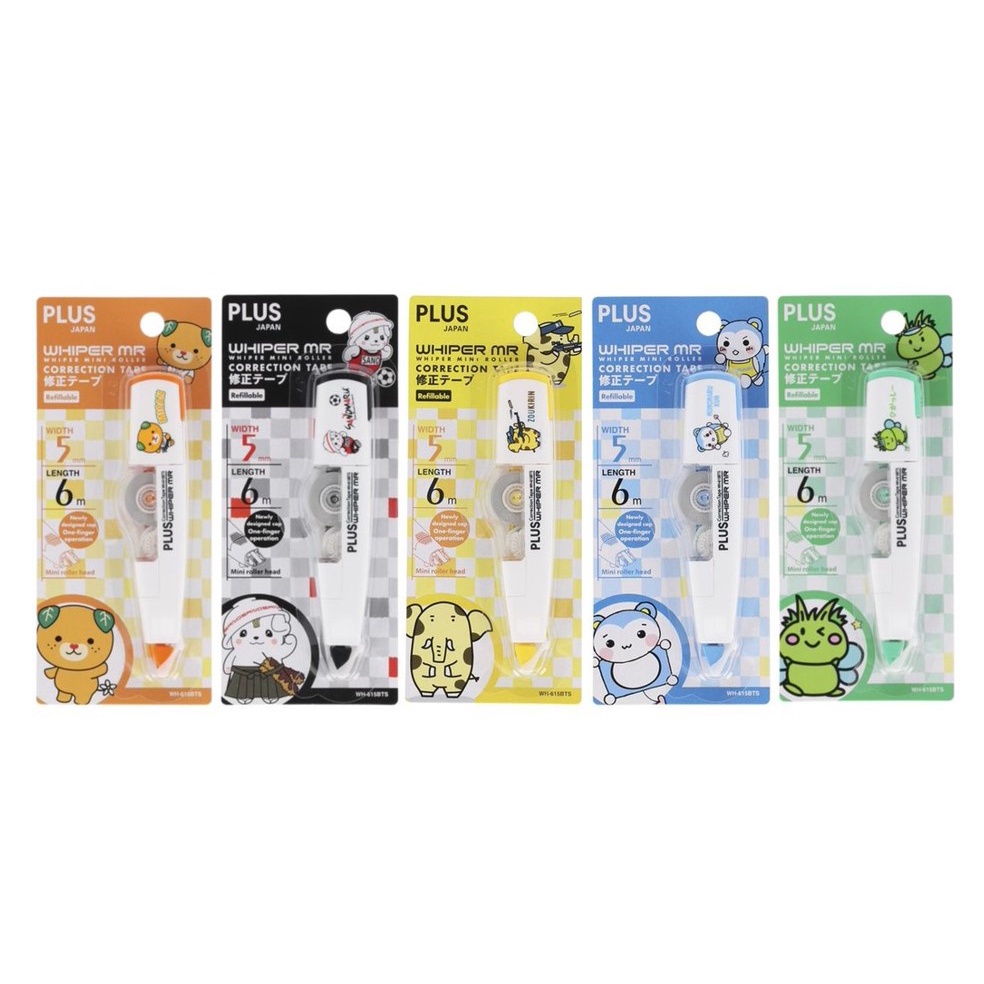 PLUS 5MM x 6m Refillable Whiper Mr. Correction Tape ( WH-615BTS ...